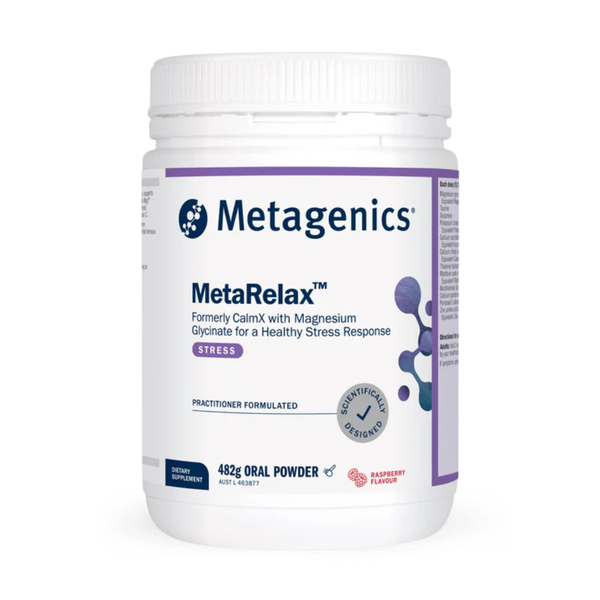 Metagenics MetaRelax Raspberry 482g Powder (Formerly CalmX) – Sanozinatural